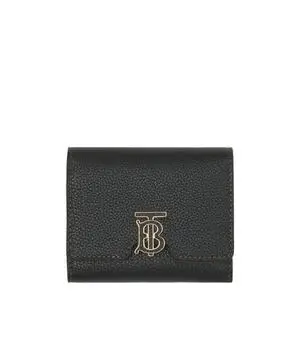 Burberry Logo Plaque Trifold Wallet
