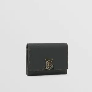 Burberry Logo Plaque Trifold Wallet