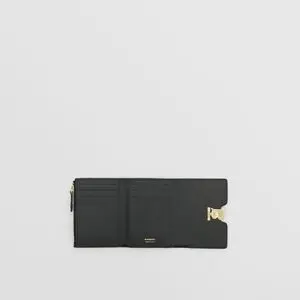 Burberry Logo Plaque Trifold Wallet