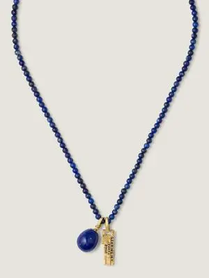 Givenchy Lapis Lazuli, Metal, And Resin Tape Necklace - Blue/gold
