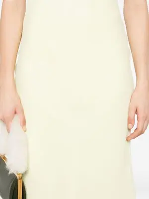 SELF-PORTRAIT Georgette Frill Asymmetrical Midi Dress