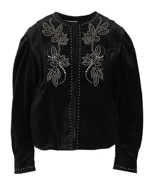 Isabel Marant Étoile Studded Velvet Blouse