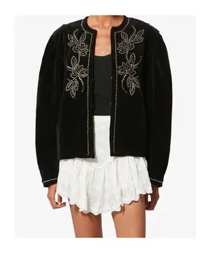 Isabel Marant Étoile Studded Velvet Blouse