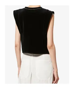 Isabel Marant Étoile Poppy Studded Velvet Vest