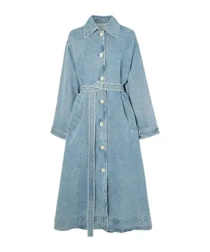 AGOLDE Maria Mcmanus Long-sleeved Trench Coat - Blue