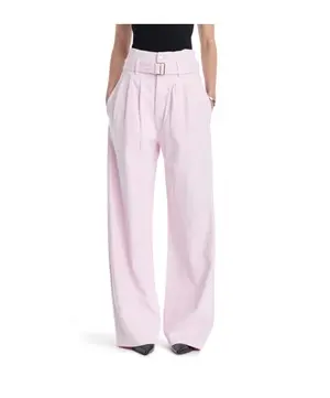 AGOLDE Maria Mcmanus High-waisted Belted Wide-leg Jeans - Pink