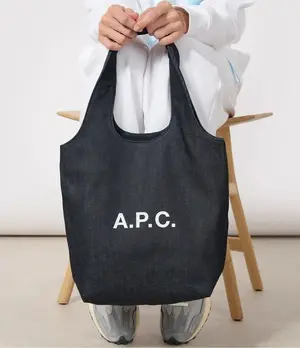 A.p.c. Logo Printed Large Tote Bag
