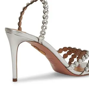 AQUAZZURA Tequila 85 Crystal Embellished Sandals