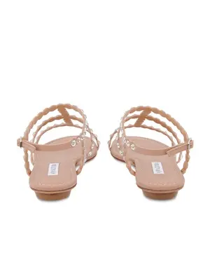 AQUAZZURA Logo Flat Sandals