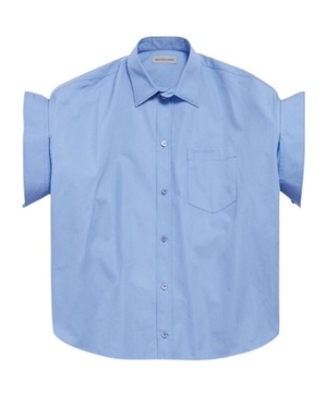 Balenciaga Tucked Sleeve Shirt - Light Blue