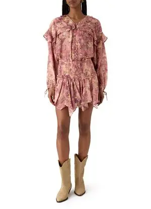 Isabel Marant Étoile Printed Blouse With Ruffle Detail