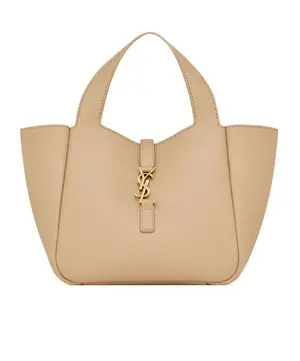 Saint Laurent Le 5 À 7 Baby Bea In Grained Leather - Light Beige