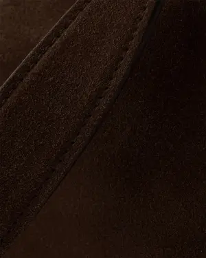 Prada Aimée Medium Suede Shoulder Bag - Dark Brown