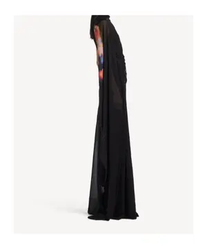 Balenciaga Stained Glass Drape Cape Dress