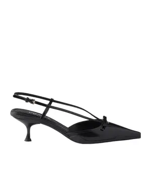 Prada Brushed Leather Slingback Pumps