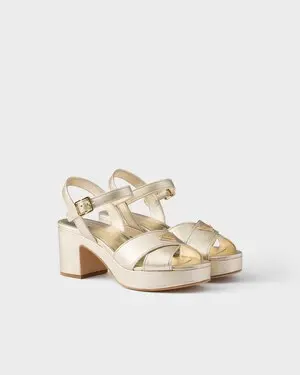 Prada Nappa Leather Platform Sandals