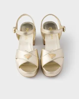 Prada Nappa Leather Platform Sandals