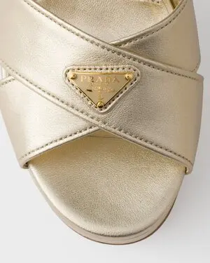 Prada Nappa Leather Platform Sandals