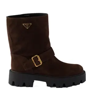 Prada Round-toe Ankle Boots