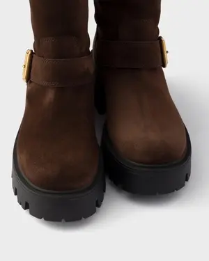 Prada Round-toe Ankle Boots