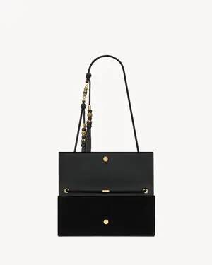 Saint Laurent Kate Clutch On Chain In Suede