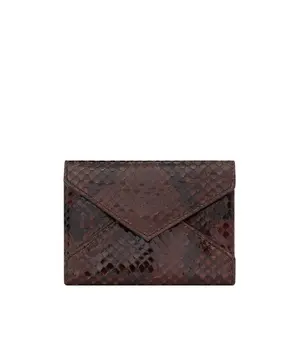 Saint Laurent Letter Card Case In Python