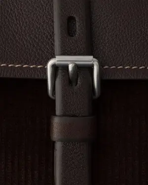 Prada Bonnie Large Corduroy And Leather Handbag