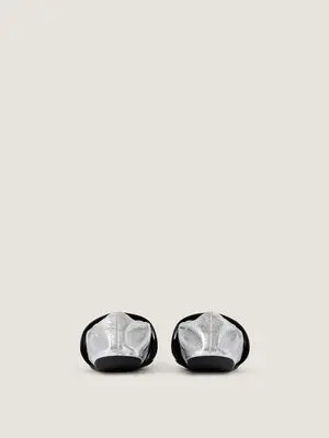 Givenchy Crush Ballerinas In Wrinkled-effect Metallic Leather