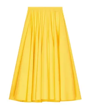 Givenchy Long Circular Skirt In Poplin - Aureus
