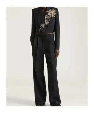 Givenchy Cropped Embroidered Jacket In Wool And Mohair