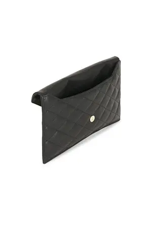 Saint Laurent Grain De Poudre Matelasse Pouch In Black
