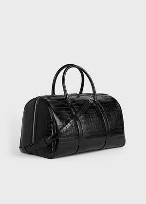 TOTEME Croc-embossed Leather Weekender