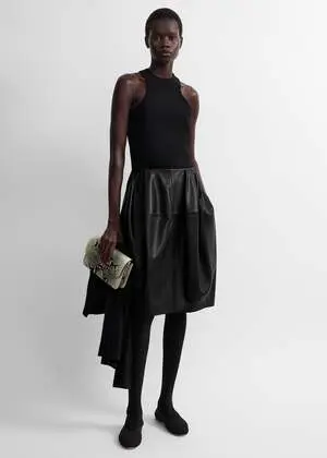 TOTEME Sculptural Leather Skirt