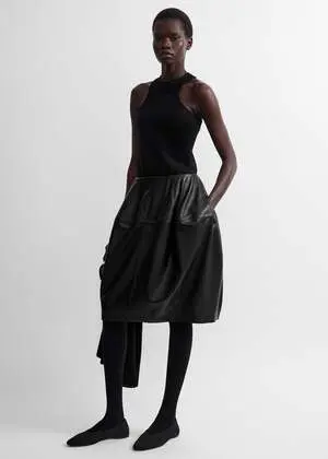 TOTEME Sculptural Leather Skirt