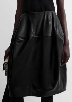 TOTEME Sculptural Leather Skirt