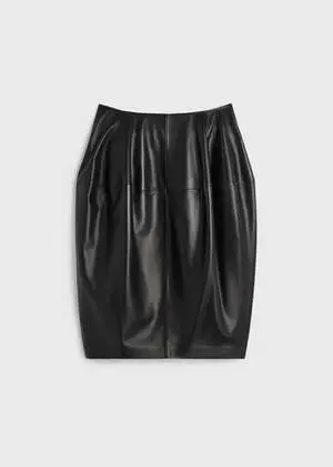 TOTEME Sculptural Leather Skirt