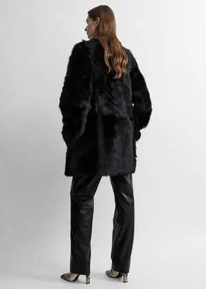 TOTEME Short Silky Shearling Coat