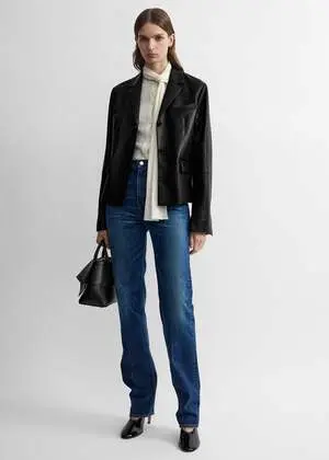 TOTEME Short Leather Blazer
