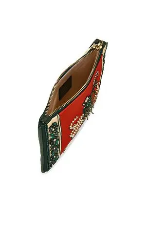 ALEMAIS Ace Cowboy Embellished Clutch In Red