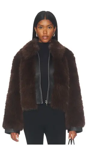ET OCHS Yates Combo Jacket In Brown