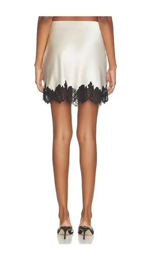 Cami Nyc Rogers Lace Trimmed Satin Skirt