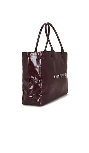 ANINE BING Leo Coated Canvas Tote Bag