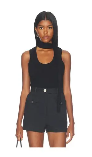 Matthew Bruch Scarf Tank Top - Black