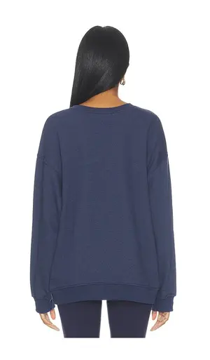 SUNNY SOMEWHERE Oversized Crew Neck "go Team" Sweatshirt