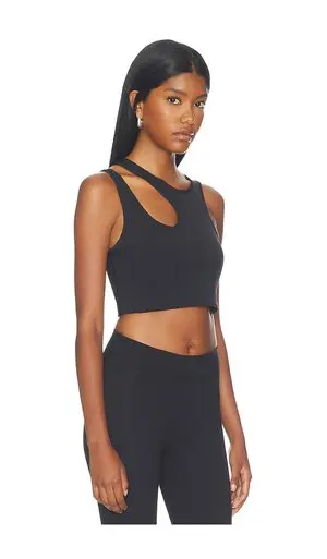 On Studio Asymmetric Crop Top - Black