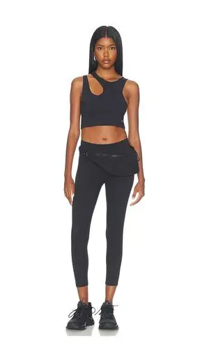 On Studio Asymmetric Crop Top - Black