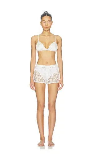 Free People Early Sunsets Lace Short In White