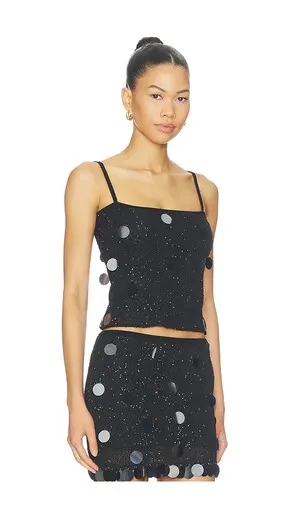 Ph5 Ariel Sequins Tank Top In Black