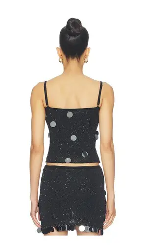 Ph5 Ariel Sequins Tank Top In Black