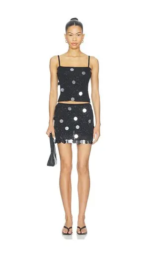 Ph5 Ariel Sequins Tank Top In Black